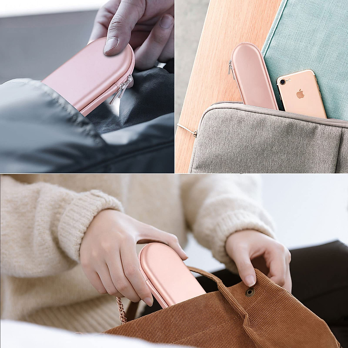 TITACUTE for Apple Pencil Case Carrying Case Hard Foam Zipper Shockproof Protective Travel iPencil Case Holder for Apple Pencil 1st Generation 2nd Gen for iPad 10 Pro Stylus Pen Charger Cable Adapter