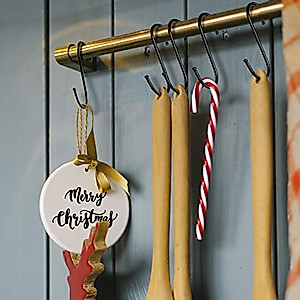 Remzly 30 Pack S Hooks for Hanging 3.5 Inch | Heavy Duty Carbon Steel Hangers for Kitchen Utensils, Plants, Pot, Pan, Cups, Towels – Black