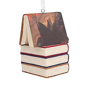 Hallmark Harry Potter Stacked Books with Wand Christmas Ornament,Resin, 2.23 x 2.75 x 2.28 inches, (0002HCM9130)
