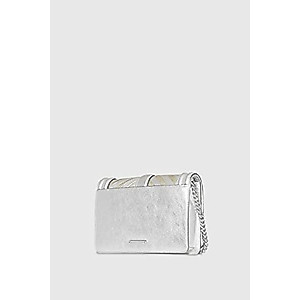 Rebecca Minkoff Chevron Quilted Small Love Crossbody, Silver/Gold