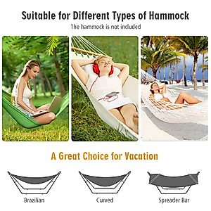 Giantex Steel Hammock Stand 450LBS Capacity, Heavy Duty Hammock Frame 2 Person, Adjustable Universal Multi-Use Hammock Stand Fits 9-13 Ft Hammock for Indoor Outdoor Yard Patio Deck