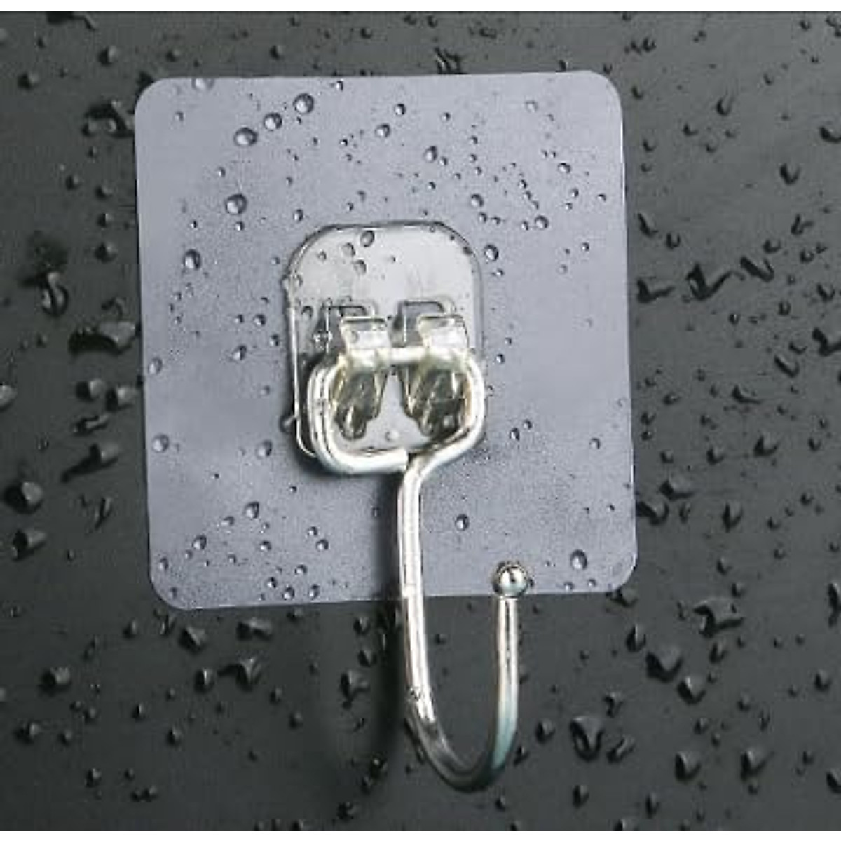 ALLFONDO Large Adhesive Hooks 44 LB(MAX), 12 Pack. Waterproof RUSTPROOF Wall Hooks Stainless Steel Coat Towel Hook for: Indoor, Kitchen, Bathroom, Shower, Home, Office USE