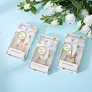 18 Pack Keychain Bottle Opener Party Favors Wedding Favors for Guests,Baby Shower Souvenirs Bottle Opener,Birthday,Bridal Shower,Gender Reveal Party Favor Supplies (18, White)