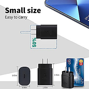 Samsung Galaxy S20 FE 5G S21 S23 Ultra Plus A53 Phone Fast Charger, Samsung USB-C Super Fast Charging Power Adapter-25W PD Charger Block, Samsung Galaxy Note 10 20 Type C Fast Charging EP-TA800