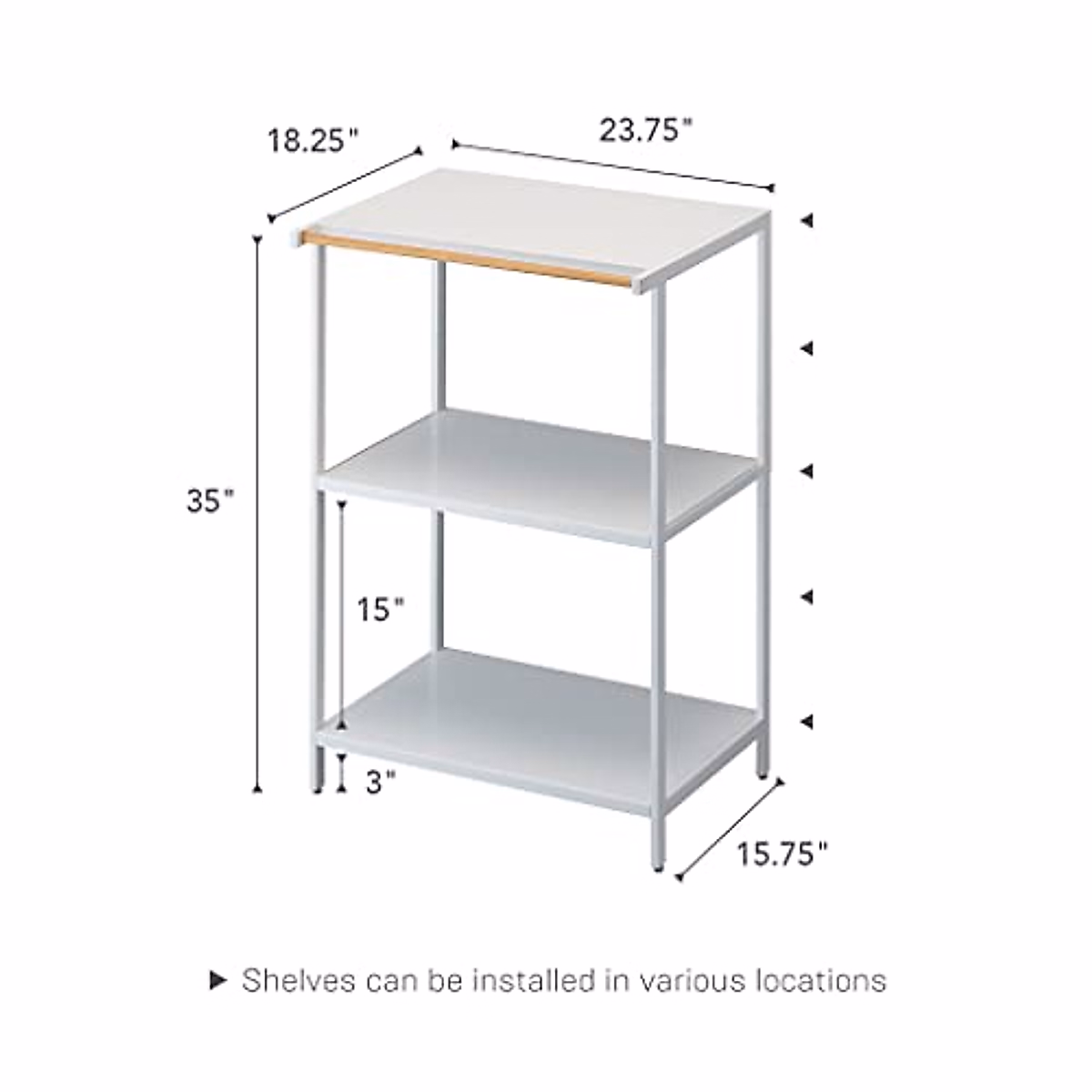 Yamazaki Home Tower 3-Tiered Storage Rack – Kitchen Shelf Organizer.