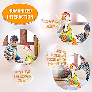 Woby Baby Musical Toy Dancing Singing Talking Walking Hip Hop Swing Goose Cool Educational Toy Gift for 1 2 3 Year Toddlers Kids Boys Girls