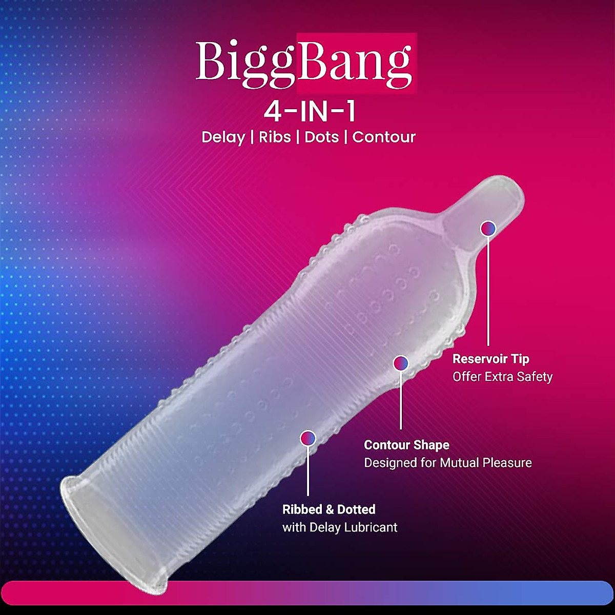 NottyBoy 4-in-1 Ribbed| Dotted| Contour Extra Time Pleasure Condoms- 2000 Count Wholesale Pack Condoms