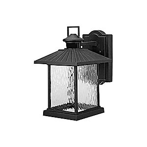 Hampton Bay 1000 001 784 Lumsden Wall-Mount Outdoor Black Led Motion Sensor Lantern, See Picture