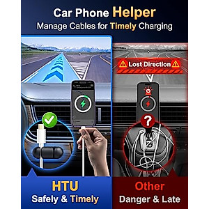 [2024 Newest Upgraded] for MagSafe Car Vent Mount HTU [Best Magnets] Car Phone Holders for iPhone, Hook Handsfree 360° Rotation Magnetic Phone Holder Car for iPhone 15 14 13 12 Pro Max Plus Mini,Black