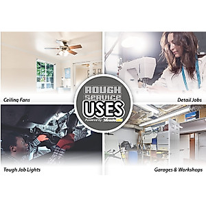 Miracle LED Rough Service 100W Replacement LED Garage Door Bulb, Vibration Resistant Light for Openers, Ceiling Fans and Trouble Lights, Daylight Bright White