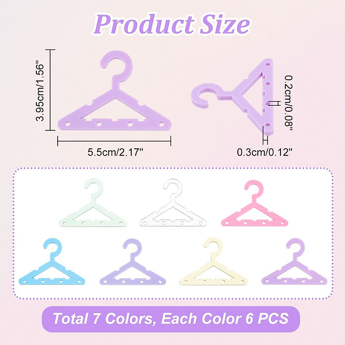 PH PandaHall 42pcs Clothes Hanger Earring Holder Necklace Mini Hanger Rack Jewelry Display Dangle Earring Hanging Organizer Acrylic Ear Studs Display Rack for Retail Show Personal Exhibition