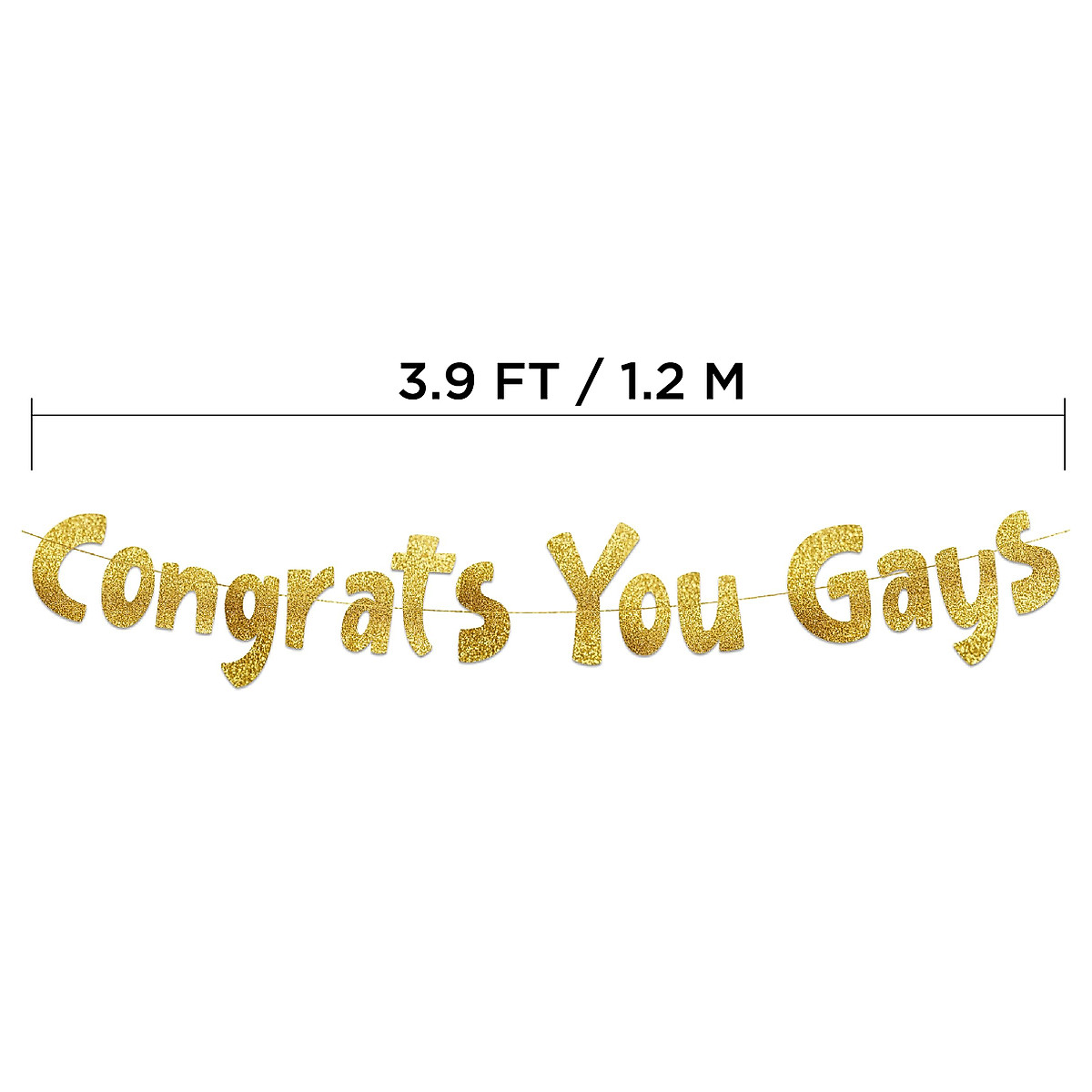 Congrats You Gays Lesbian Bachelorette and Gay Bachelor Party enGayged Banner – LGBTQ decorations for Bride and Groom – Pride – Gay Wedding