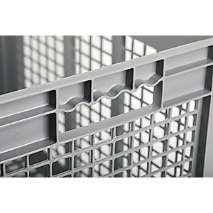 Hudson Exchange 12 x 16 x 8 (1 Pack) Mesh Straight Wall Handled Storage Container Tote, Gray