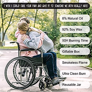 Get Well Soon Gifts for Women, Feel Better Gifts for Women, After Surgery Gifts, Inspirational Candles, Grieving, Condolence, Miscarriage, Divorce, Cancer, Surgery Recovery Gifts for Women Men