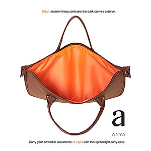 ANYA Art portfolio bag, artist carrying case, storage bag for artwork, posters with zipper and handles, light weight art bag for professionals, students KONST