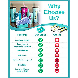 CUPITUP Small Silicone Cup Cradle with Built-in Slot for Crafting Tumblers Use to Apply Vinyl Decals for Tumblers, Tumbler Holder for Crafts, 2 Angle Supports Tumbler Cradle for Epoxy