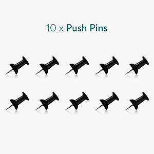 Navaris Cork Board World Map - Self-Adhesive Corkboard Continents for Wall to Pin, Plan and Document Travels - Includes 18 Cork Pieces and 10 Pins