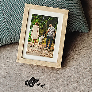 160 Pieces Frame Picture Turn Button Frame Hardware Backing Clips and 160 Pieces Screws for Hanging Drawing Picture Art Photo (Black)