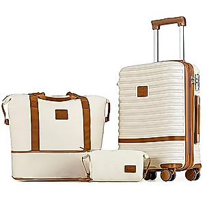 Joyway Carry On Luggage 20 Inch Expandable Suitcase with Spinner Wheel, 3 Piece Hard Shell Luggage Set with TSA Lock