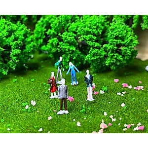 DS. DISTINCTIVE STYLE Unpainted Figures 1:100 Scale 100 Pieces Assorted Poses Miniature People for Architectural Layout Project Bonsai Decor