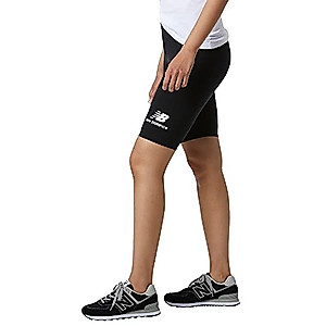 New Balance Women's NB Essentials Stacked Fitted Short, Black, Medium