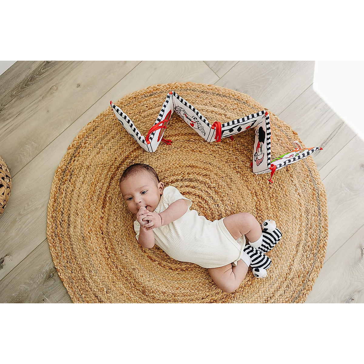 Genius Babies | Adorable Black & White Pair of Panda Baby Booties with Rattle Inside for Newborns and Infants
