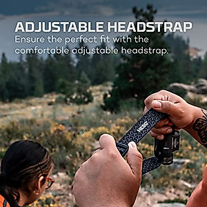NEBO Transcend 1500 USB Rechargeable Headlamp for Camping, Hiking, Caving, Fishing, Waterproof Impact-resistant Bright Head Light with 5 Light Modes, Adjustable Headstrap, Gunmetal Gray