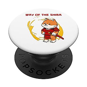 Funny Shiba Inu Uni Japenese Hunting Dog Way Soldier Sword PopSockets Swappable PopGrip