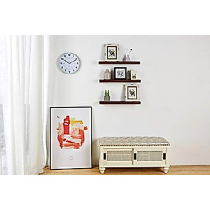 Kiera Grace kieragrace KG Maine Floating Shelves-Dark Walnut 24", Set of 3 Wall Organization