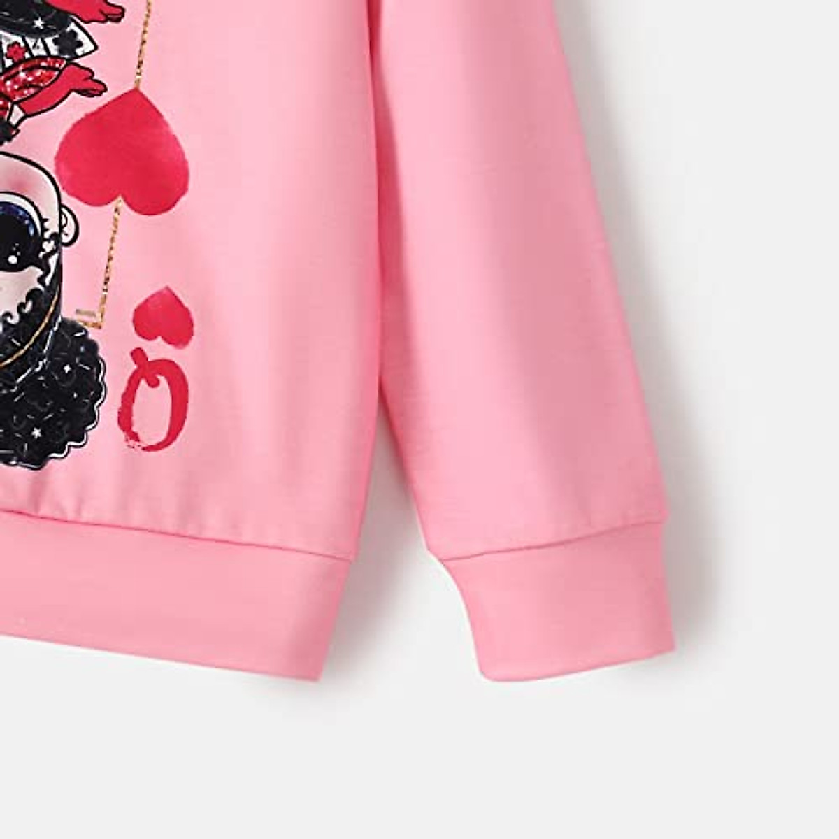 L.O.L. Surprise! Girls Tops Hoodies Long Sleeve Fashion Sweatshirts Pullover Hooded Girls Clothes Pink