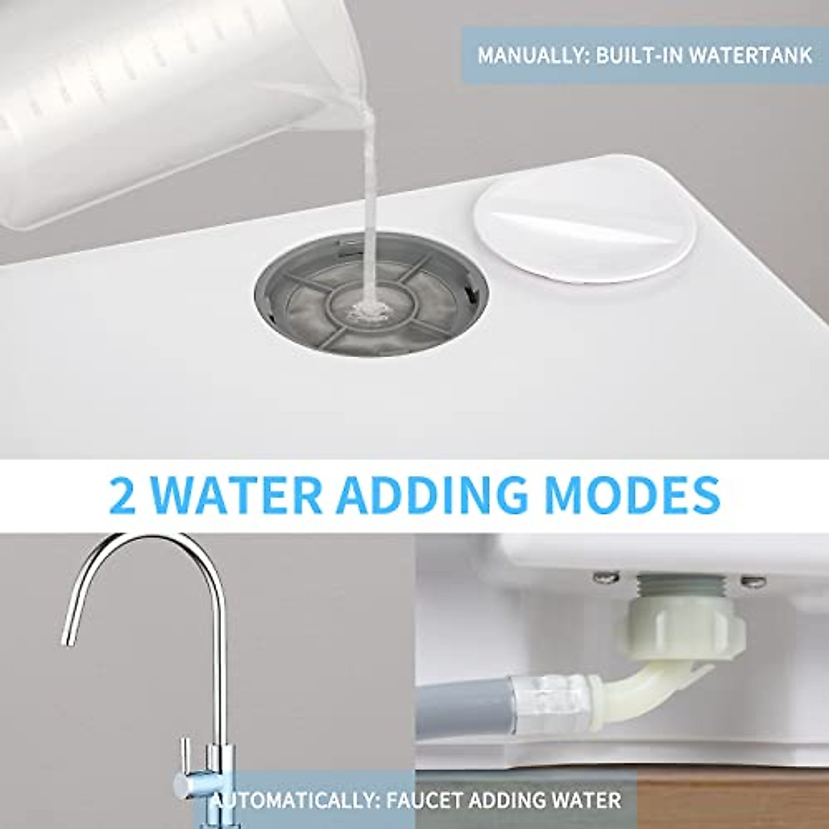 Bonnlo Portable Countertop Dishwasher, Mini Dishwasher with 5 Washing Programs, Built-in Water Tank, 360° Spray Arm, Air-Dry Function & Fruit Cleaning for Apartments, Dorms and RVs