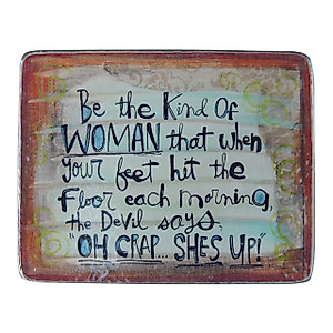 Cathedral Art (Abbey & CA Gift Kind of Woman Art Metal Plaque, Brown