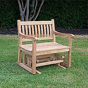 TITAN GREAT OUTDOORS Yosemite Glider Teak Chair, Outdoor Patio Chair, Spa or Garden Seating