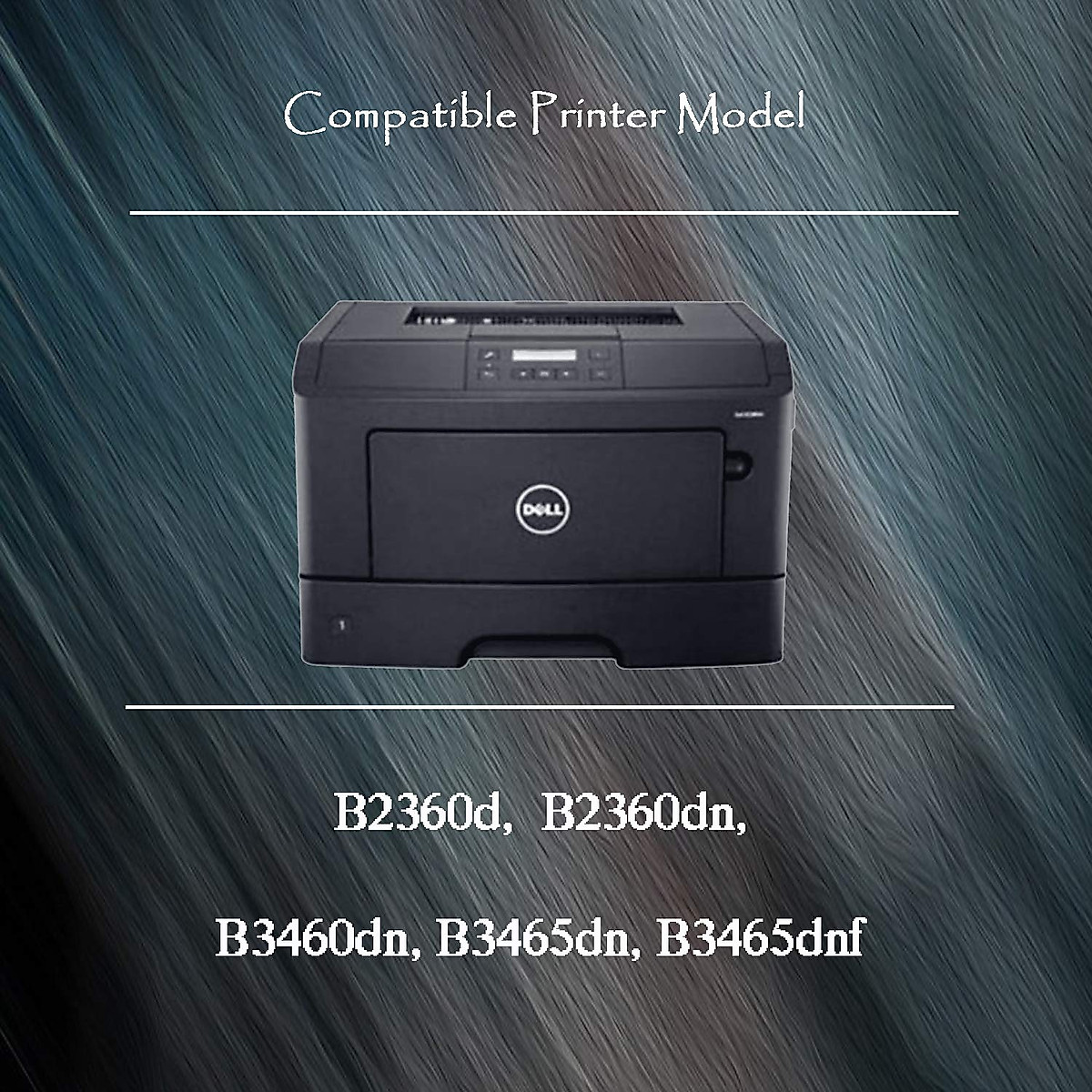 2-Pack 2xBlack TG Imaging Compatible B2360dn Toner Cartridge (8,500 Pages, Black) Work for Dell 2360 B2360 B2360d B3460dn B3465dn B2365dnf B3465 Toner Printer