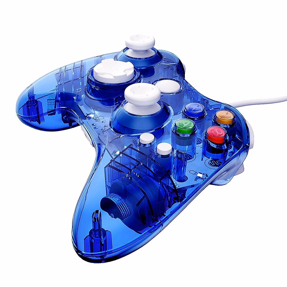 Wired 360 Controller Dual Vibrator Wired Gamepad Gaming Joypad, Blue - PAWHITS