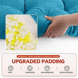 Focuprodu Bench Cushion 45 inch, Bench Cushions for Indoor Furniture, Durable Stain Resistant Outdoor/Indoor Bench Seat Cushion(45x18x4 inch, Peacock Blue)