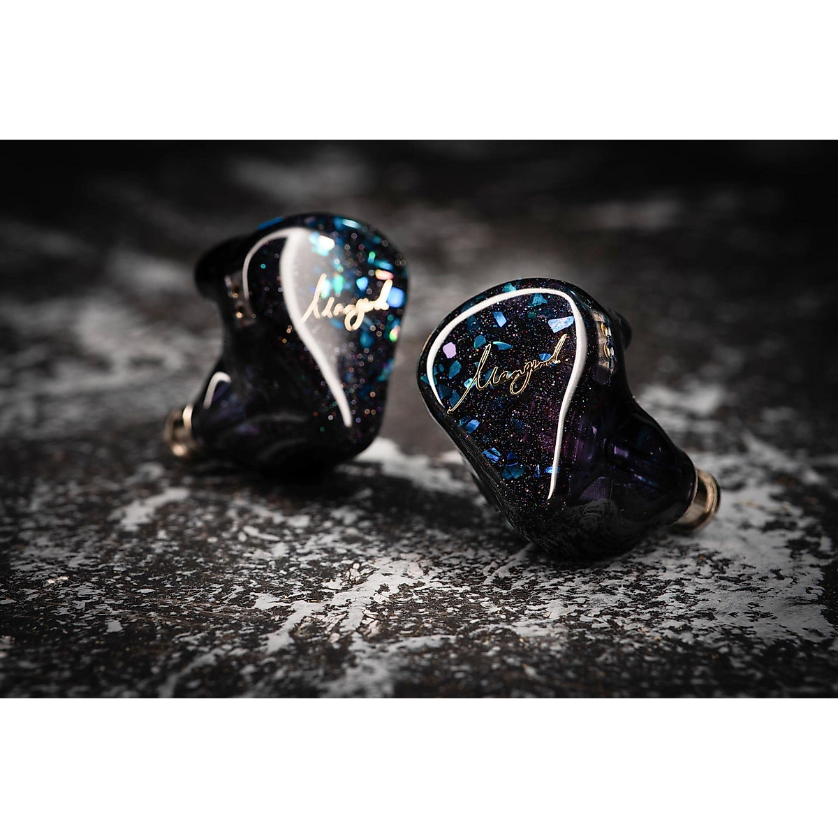 Linsoul Xenns Mangird Tea2 6BA + 1DD Hybrid IEM in-Ear Earphone with Hand-Created Faceplate, Detachable 2pin 6N OCC Cable for Audiophiles Musician(4.4mm, Mangird Tea2)