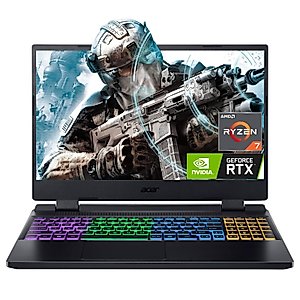 acer 2023 Newest Nitro 5 Gaming Laptop, 15.6" QHD IPS 165Hz Display, AMD Ryzen 7 6800H (8 cores), NVIDIA GeForce RTX 3070 Ti, 64GB DDR5 RAM, 2TB SSD, Wi-Fi 6E, Backlit Keyboard, Windows 11 Home