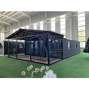 Modular Container 20＆40FT Tiny Home with Light Steel Frame Expandable Container House with 2 Bedrooms ＆ 1 Kitchen 1 Bathroom