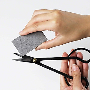 Wazakura Japanese Bonsai Trimming Care Kit Made in Japan, Hanafubuki Satsuki Bonsai Scissors 7inch(180mm) + Sap Rust Eraser Gift Box Set