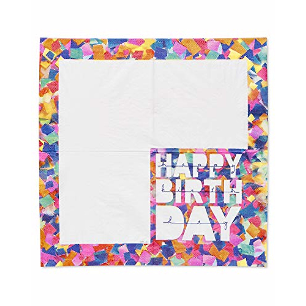 American Greetings Paper Napkins, Confetti Birthday Party Supplies (50-Count)