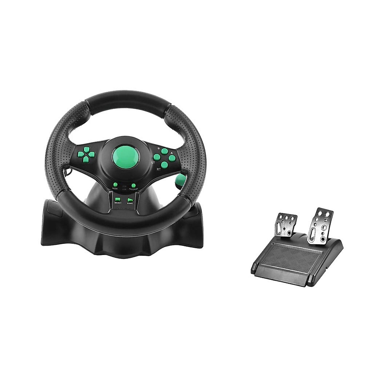 Sport Steering Racing Wheel,Gaming Vibration Racing Steering Wheel Pedals for XBOX 360/ PS2/ PS3/ PC USB Racing Wheel