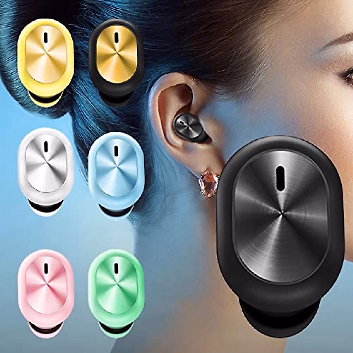 MUDUH Macaron Color Single Ear Bluetooth Earbuds, F911 in-Ear Mini Headset, Stereo Sound Waterproof Bluetooth 5.0 Wireless Sports Earphones