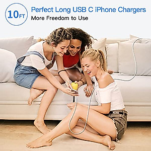 iPhone Fast Charger 10 FT [Apple MFi Certified] 2 Pack PD 20W USB C Charger Block with 10FT Long Type C Lightning Cable for iPhone 14 13 12 11 XS XR X 8 iPad,White