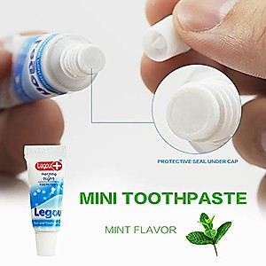 Ur-Excellent Individually Wrapped Hotel Toiletries Amenities Travel Disposable Toothbrush with Toothpaste Bulk,40 Count (White（40packs）)