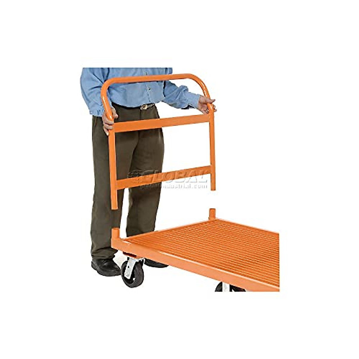 Global Industrial Depot Platform Truck, 6 Wheel, Steel Grating Deck, 60 x 30, 3200 Lb. Capacity