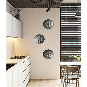 Modern Abstract Metal Wall Sculpture - Oval, Silver Wall Decor - Unique, Modern, Minimalist - sold inidvidually