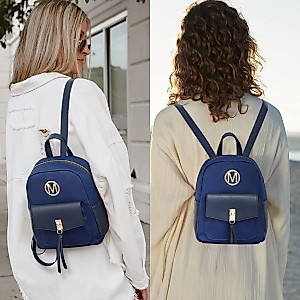 MARCO M KELLY Small Backpack Purse for Women Lightweight Nylon Shoulder Bag Ladies Travel Daypack