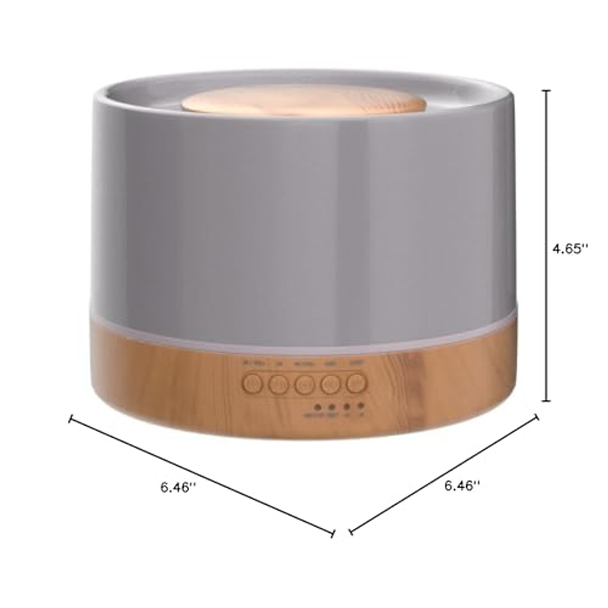 muson Essential Oil Diffuser Sound Machine Combo Diffuser for Aromatherapy Fragrant Oil Cool Mist Humidifier with Natural Sound Music & Warm Night Light, Auto Shutoff, White