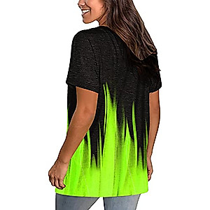 T Shirt Tee Printed Casual Fashion V Neck Summer Short Sleeve Tops Women's Women's Blouse Womens Blouses Tops Casual,Plus Size Tops for Women Loose Fit
